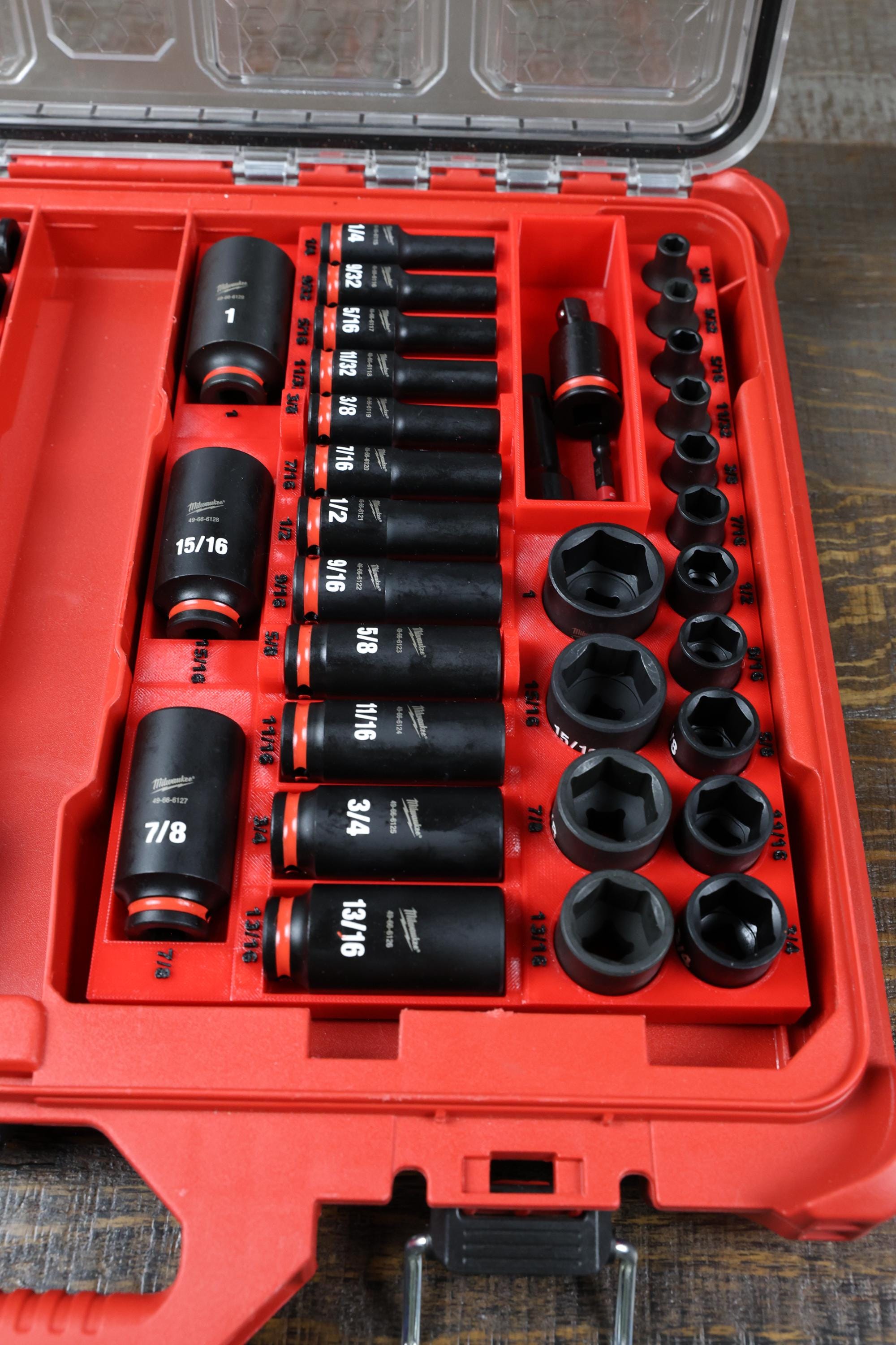 Milwaukee Impact Socket Organizer for Packout Low Profile, 3/8