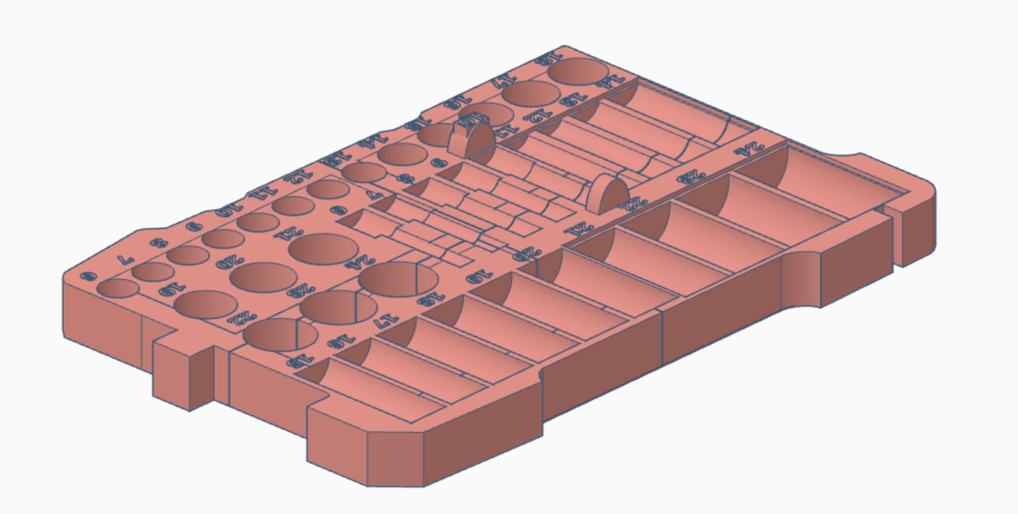Custom STL File: Milwaukee Packout Low-profile Organizer for Tekton 3/8 ...