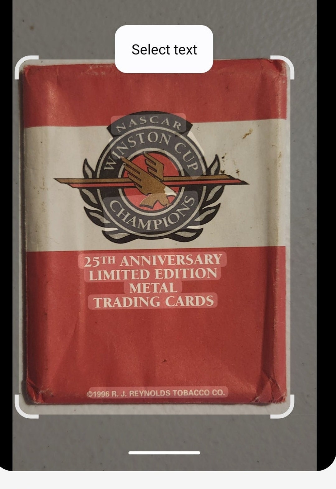 25th Anniversary Winston Cup Metal Trading Card - Etsy