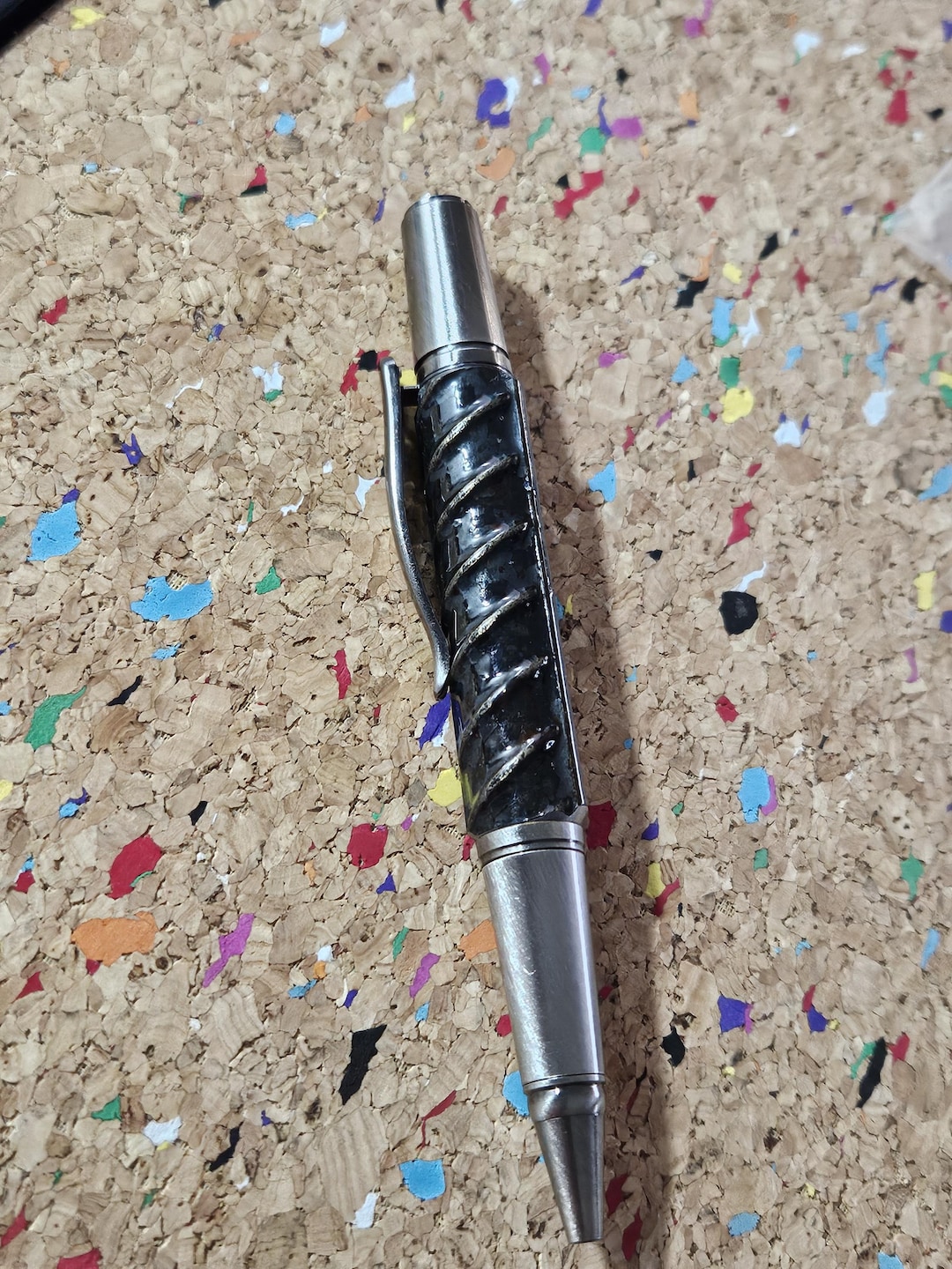 Rebar Finial Twist Pen | Sirocco Brushed Pewter Pen Kit | Beaufort Ink ...