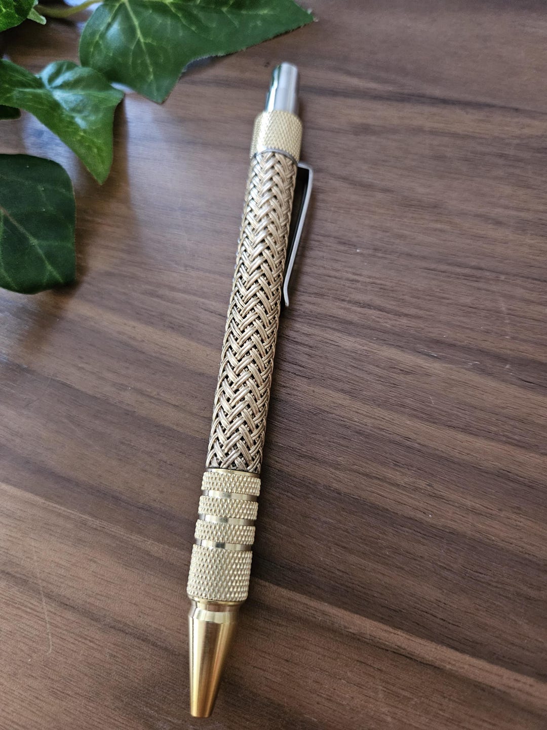 Carbon Fiber Ballpoint Pen: Refillable Brass Click, EDC, Chrome Accents ...