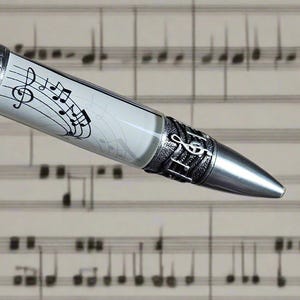 Musical Instruments Pen (piano, Drums, Guitar Represented) With an ...