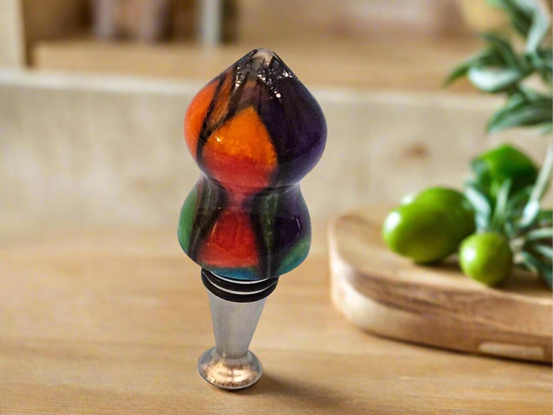 Rainbow Resin Bottle Stopper, 3D Printed Star, Stainless Steel - Etsy