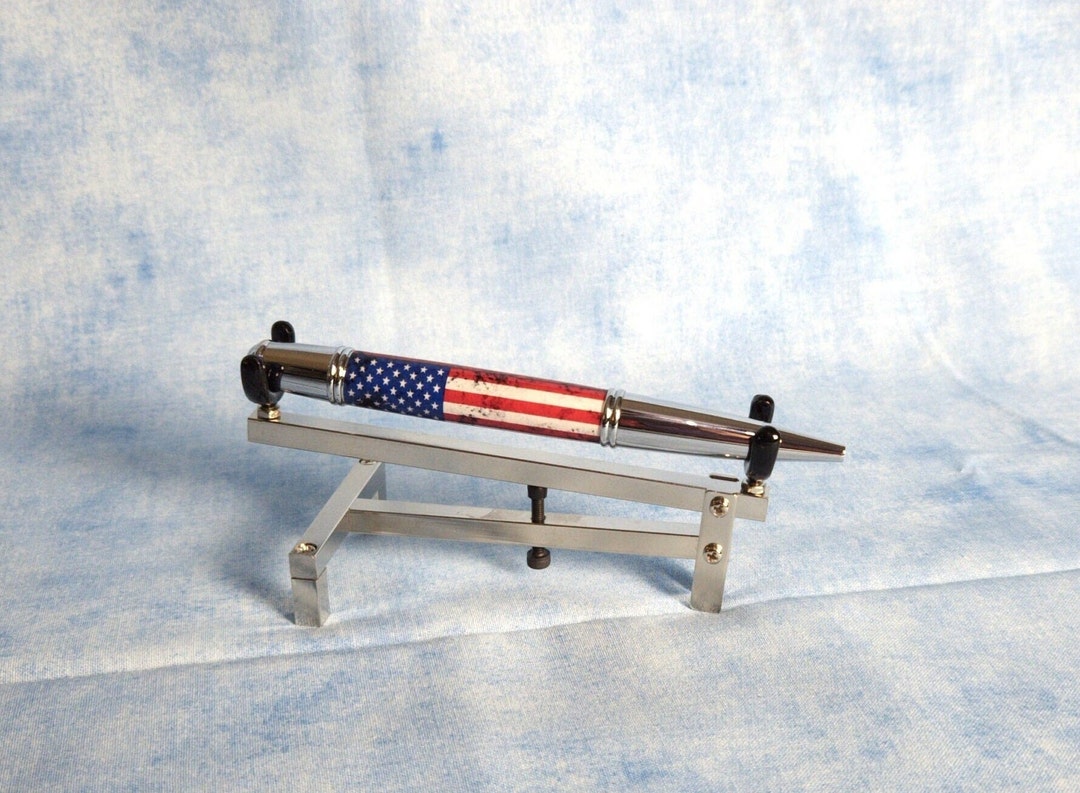 Antiqued American Flag Pen, Chrome Pen Kit for Writers, Patriotic Gift ...