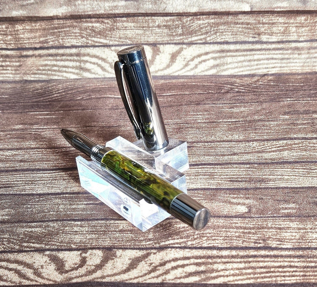 Natural Green Abalone Shell Pen With Gunmetal Cap | Unique Handcrafted ...