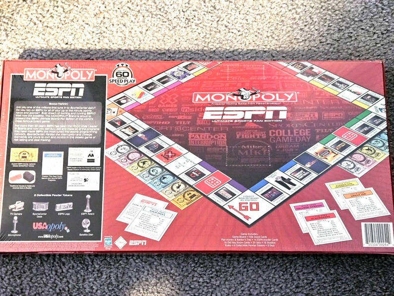 ESPN Monopoly Ultimate Sports Fan Edition: Usaopoly Board Game With ...
