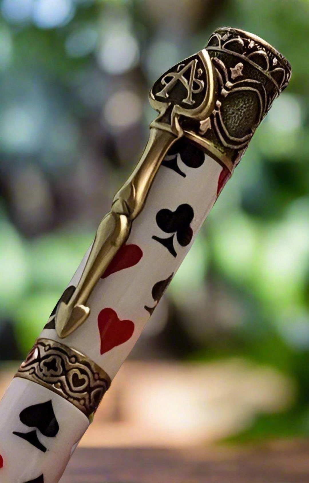 Wild Card - Four Suit Pen With an Antique Brass Ace Pen Kit - Etsy