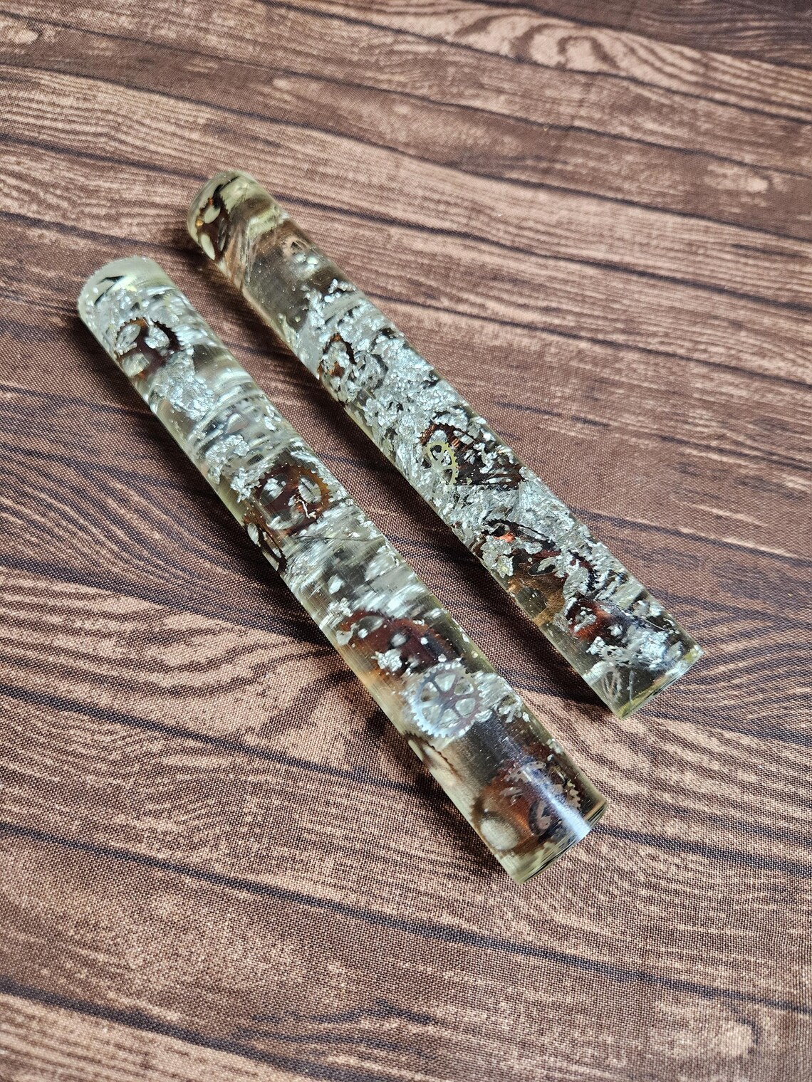 Pen Blanks for Turning Your Own Pen: Clockworks Transparent Resin Pen ...