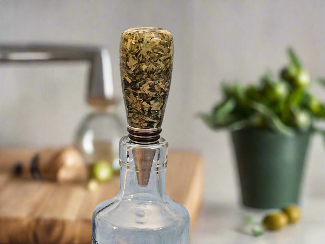 Bottle Stopper: Shredded Money Cap in Clear Resin plastic With a ...