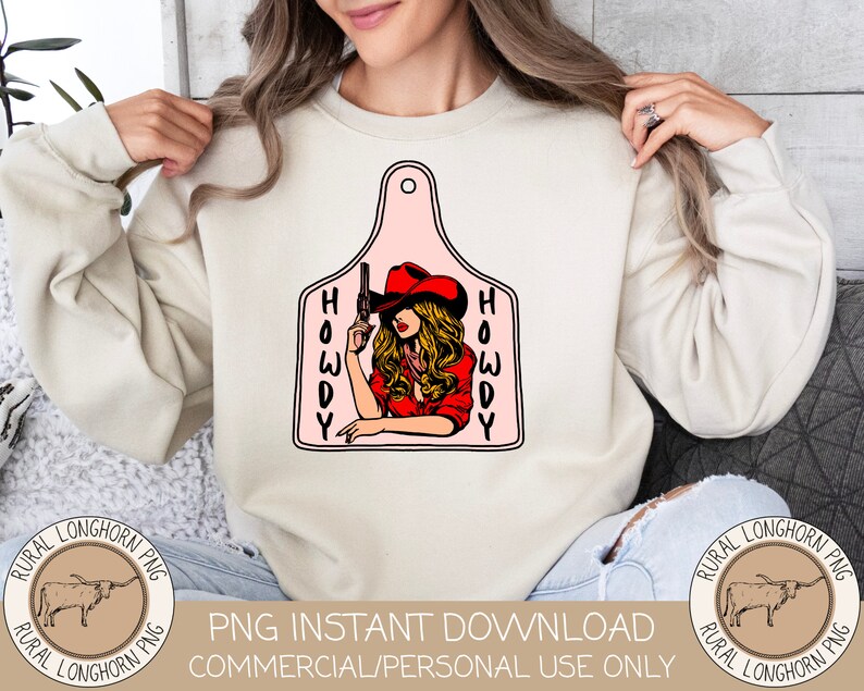 Howdy Cattle Tag Png, Howdy Cowgirl Png Design, Howdy Png - Etsy