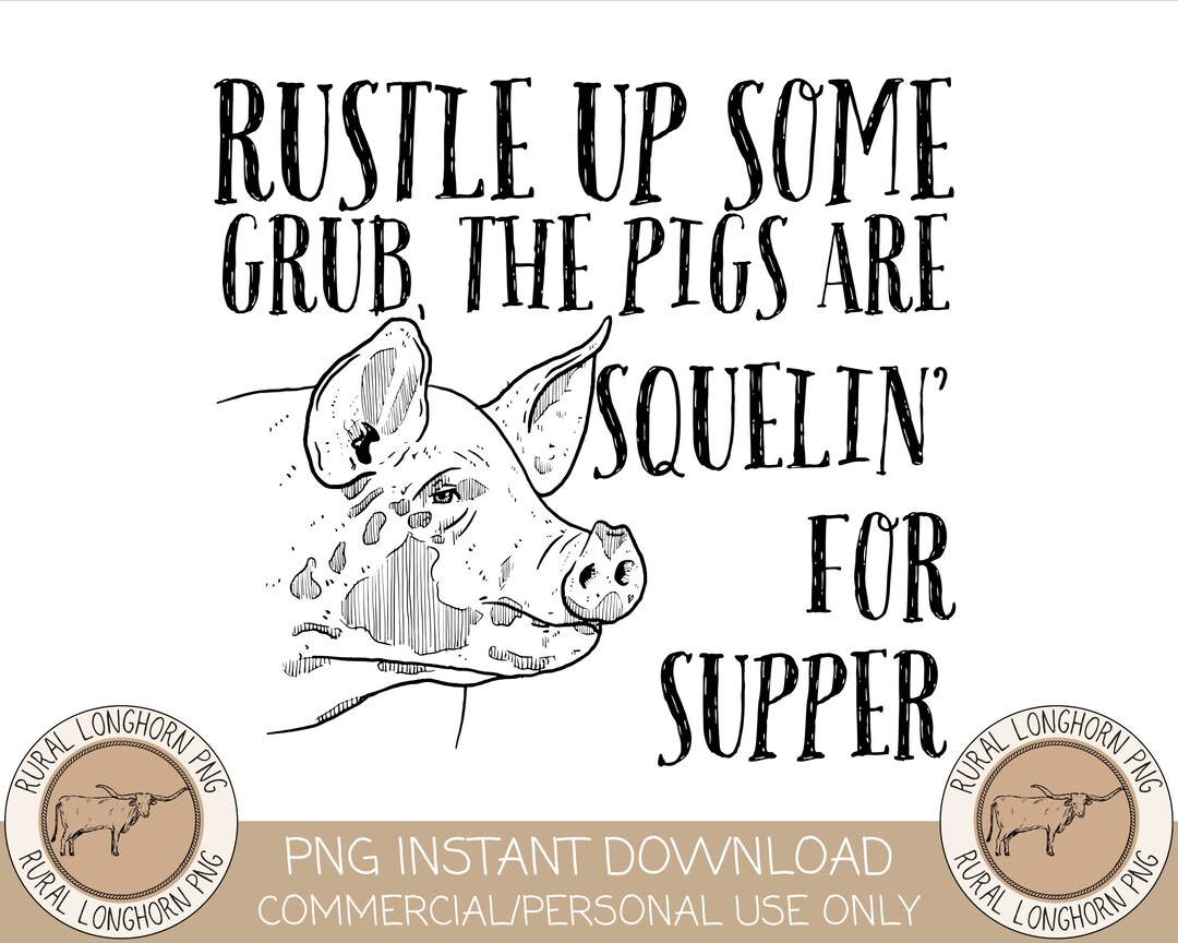 4H Pig PNG Design, Western Pig Cowboy, Pig PNG Art - Etsy