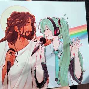 Sharing a Hymn (jesus Christ & Hatsune Miku) - Etsy