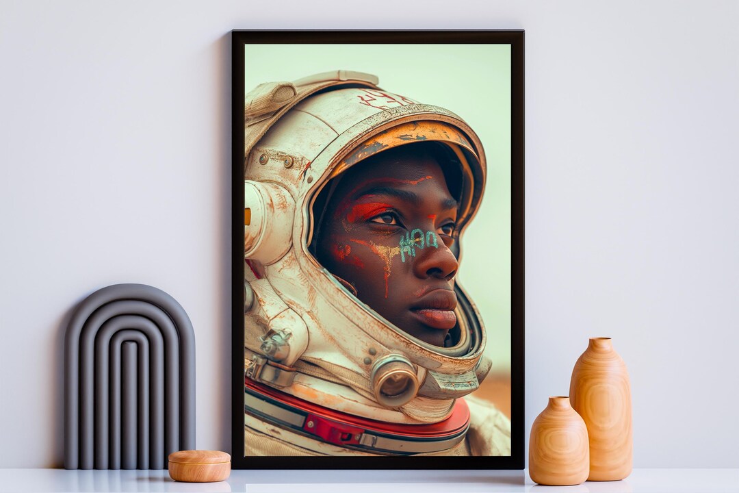 Astro Boy Spacin, Black Astronaut Digital Print, Sci-fi Art, Bipoc Art ...