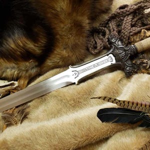Custom Handmade Albion Conan the Barbarian Father Sword, Hand Forged ...