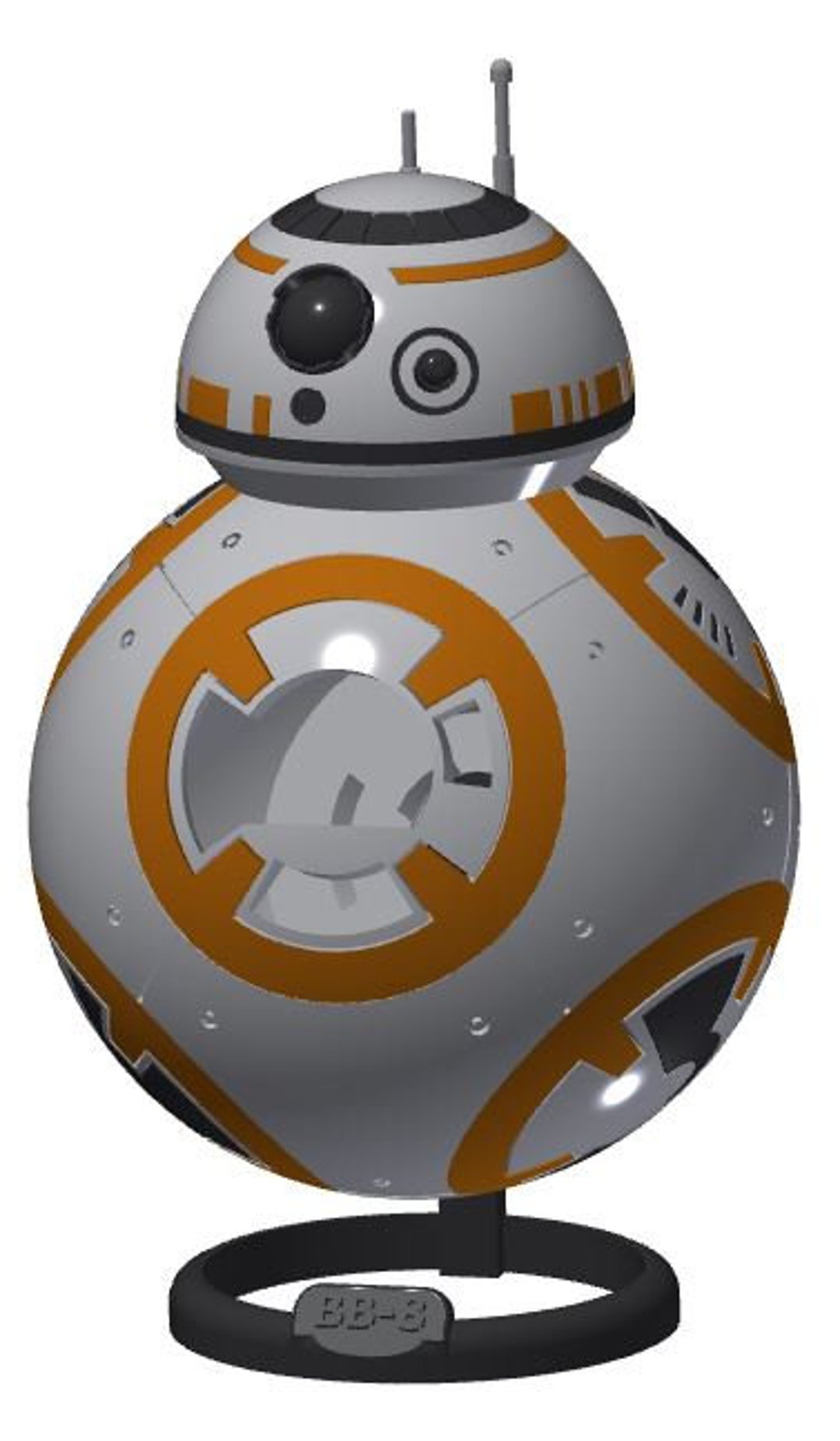 WALL-E & BB-8 Mashup Alarm Clock Lamp, 3D Printed Pixar Robot Perfect ...