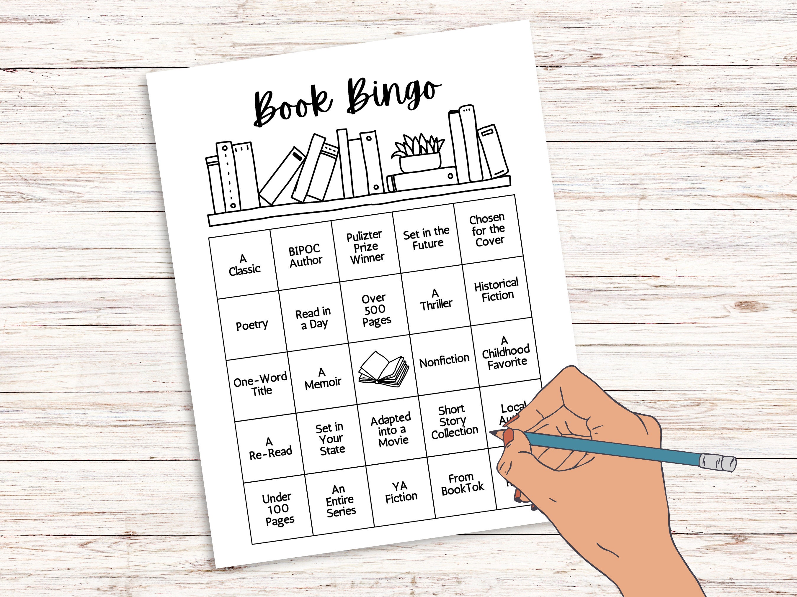 Book Bingo Printable Tracker | Reading Challenge Journal Page | A4 A5 ...