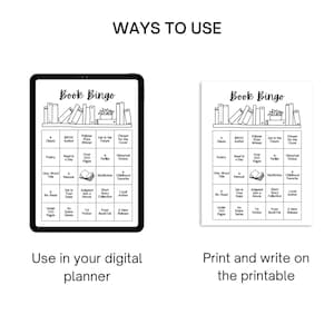 Book Bingo Printable Tracker | Reading Challenge Journal Page | A4 A5 ...