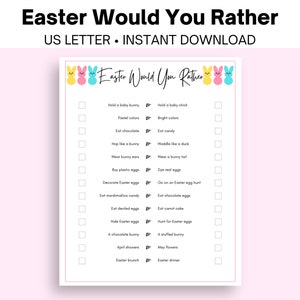 Easter Would You Rather Printable Party Game | Easter This or That ...