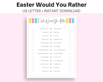 Easter Would You Rather Game, Printable Easter This or That Game, Fun ...