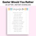 Easter Would You Rather Printable Party Game | Easter This or That ...