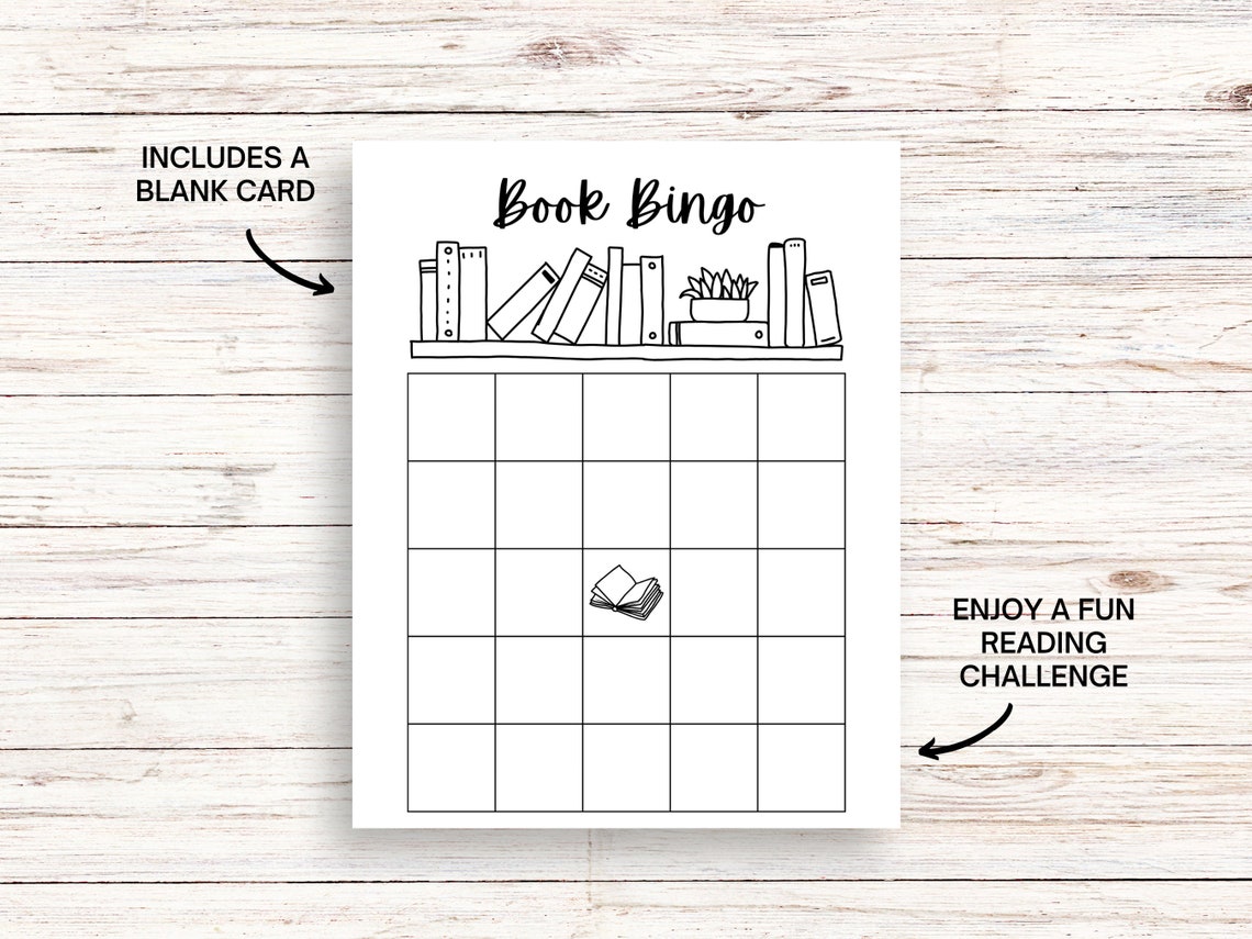Book Bingo Printable Tracker | Reading Challenge Journal Page | A4 A5 ...