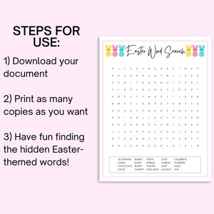 Easter Word Search Printable Game | Easter Activity for Kids and Adults ...