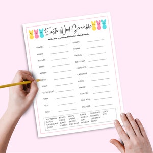 Easter Word Scramble Printable Game | Easter Activity for Kids and ...