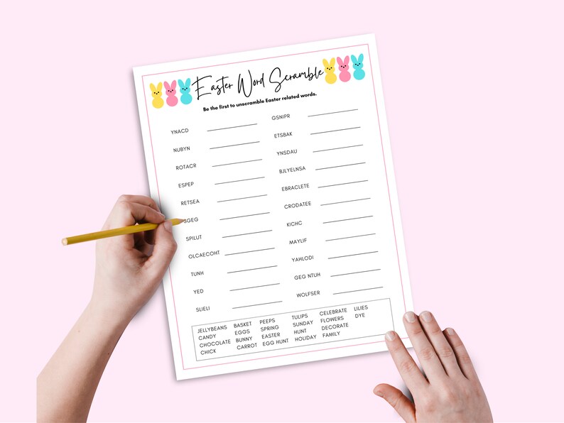 Easter Word Scramble Printable Game | Easter Activity for Kids and ...