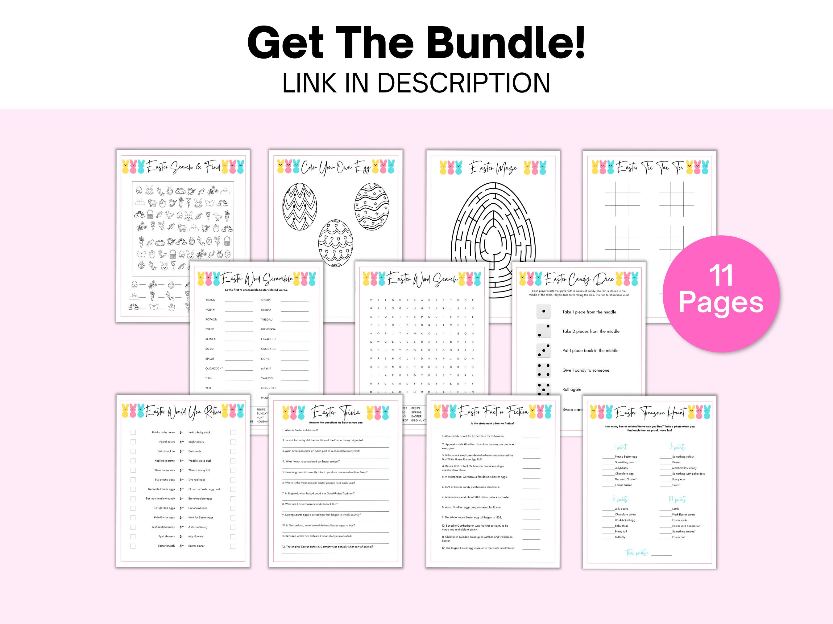 Easter Trivia Printable Game | Easter Quiz Party Game | Easter Activity ...