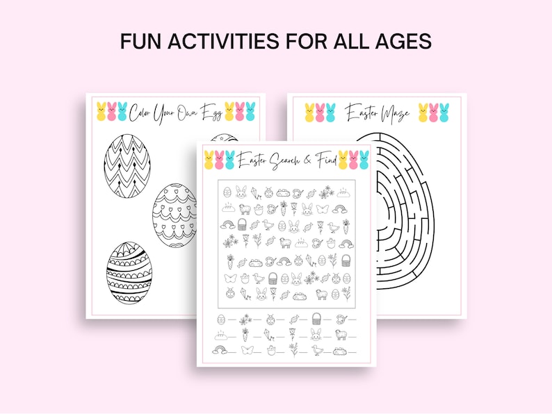 Easter Games Printable Bundle | Easter Party Activities for Kids and ...