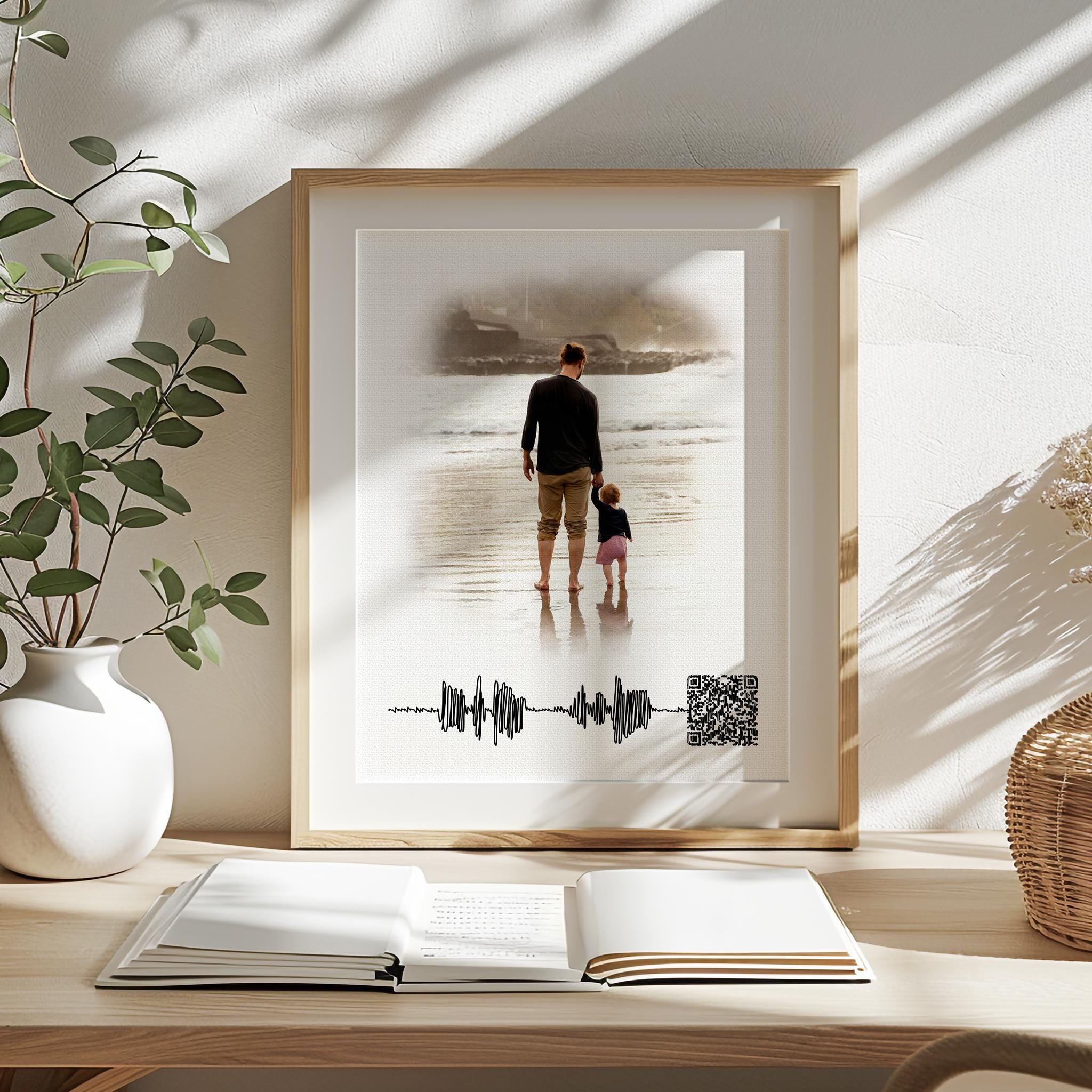 Soundwave Art, QR Code Art, Memorial Voicemail Gift, Custom Soundwave ...