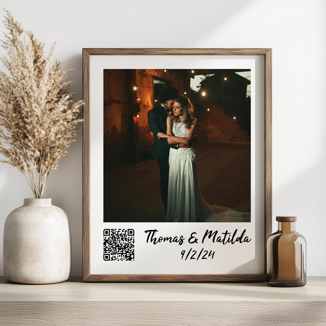 First Dance QR Code Art, Anniversary Gift, Custom Soundwave Art With ...