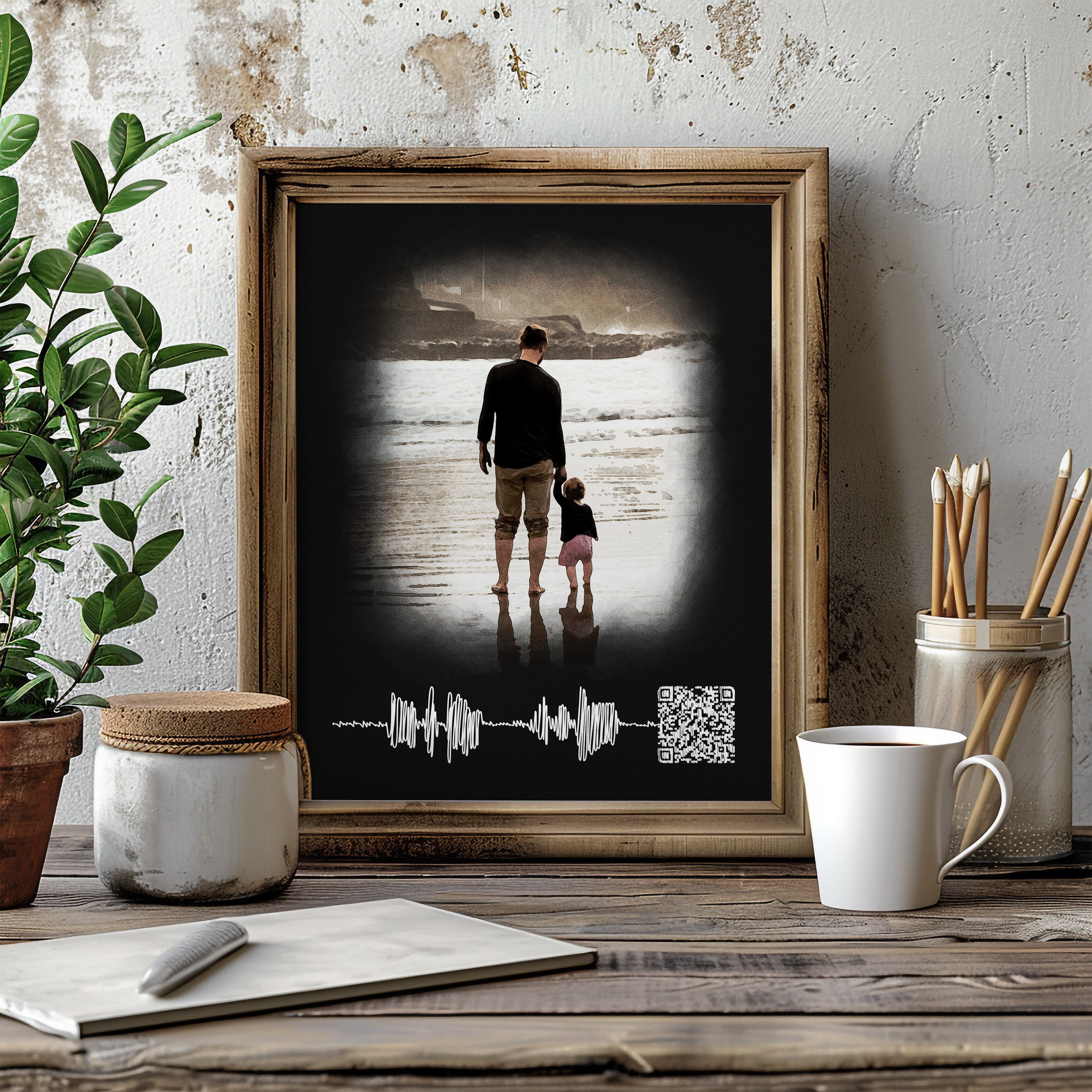 Soundwave Art QR Code Art, Memorial Voicemail Gift, Custom Soundwave ...