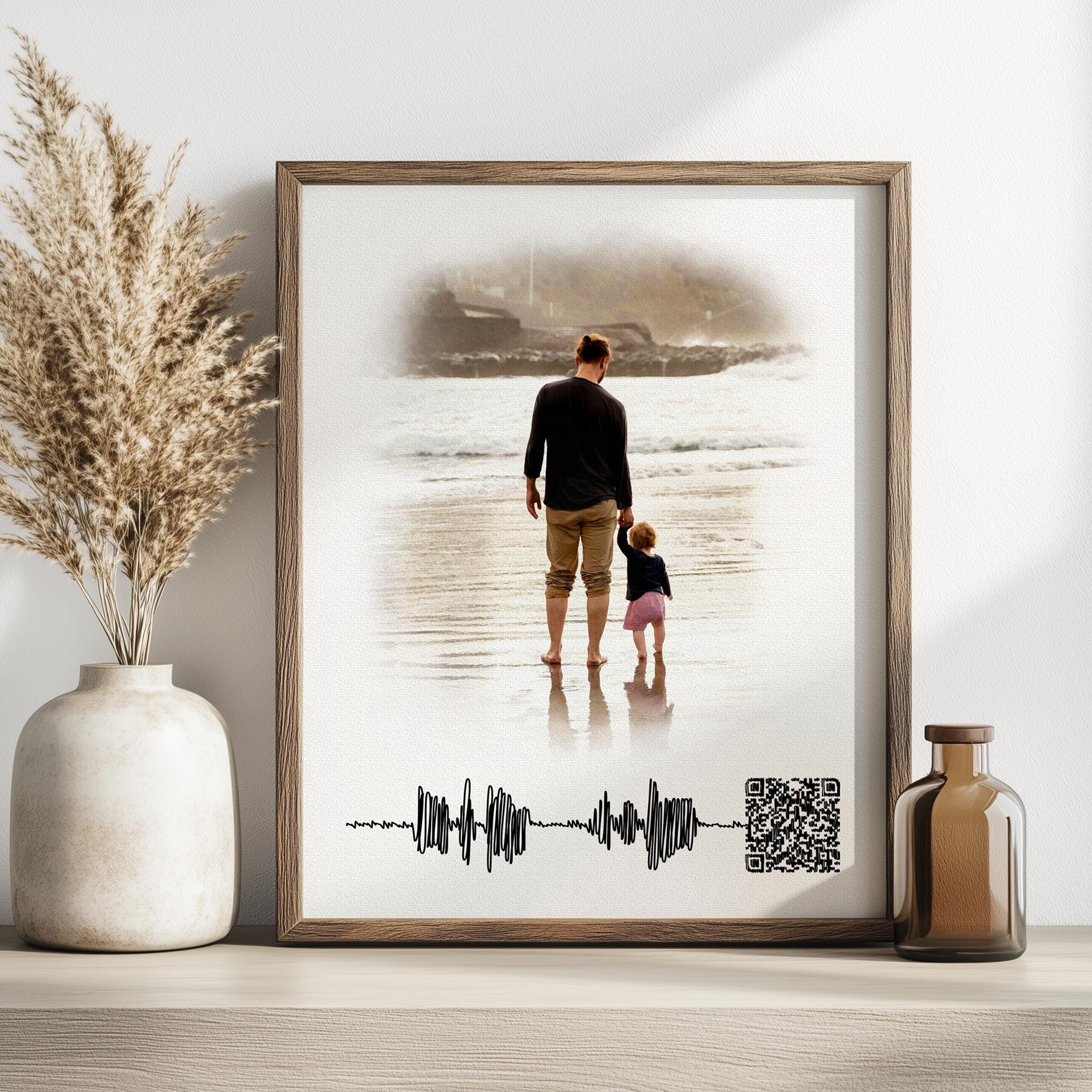 Soundwave Art, QR Code Art, Memorial Voicemail Gift, Custom Soundwave ...