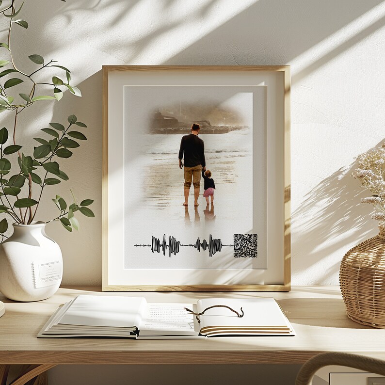 Soundwave Art QR Code Art, Memorial Voicemail Gift, Custom Soundwave ...