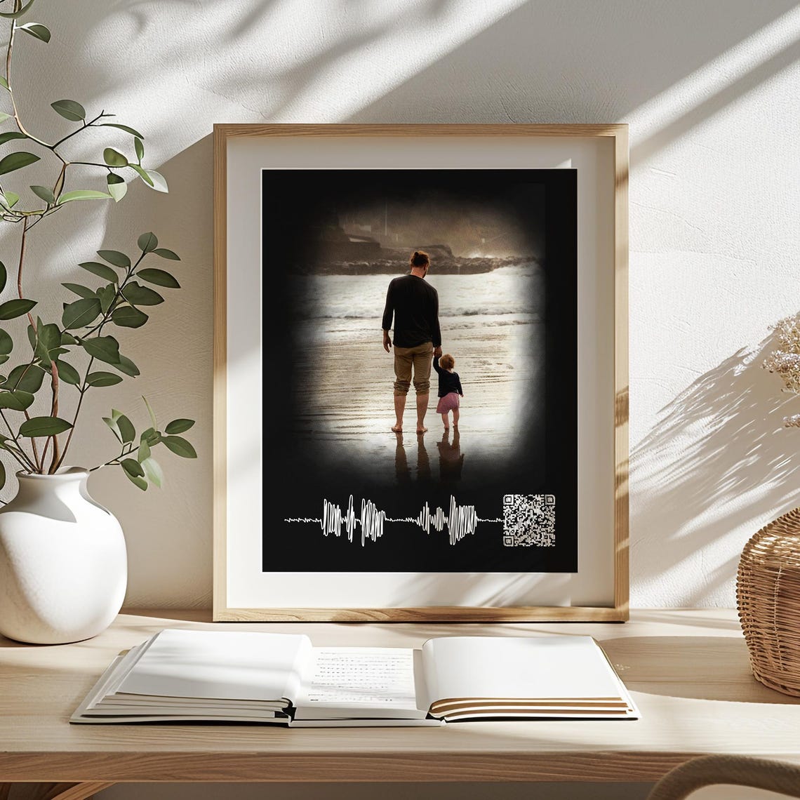 Soundwave Art, QR Code Art, Memorial Voicemail Gift, Custom Soundwave ...