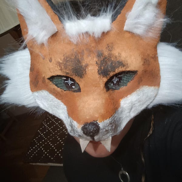 Therian Fox Mask - Etsy UK