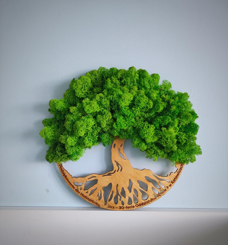 Woodland Moss Tree Bonsai Decor Unique Mossy Centerpiece for Home ...