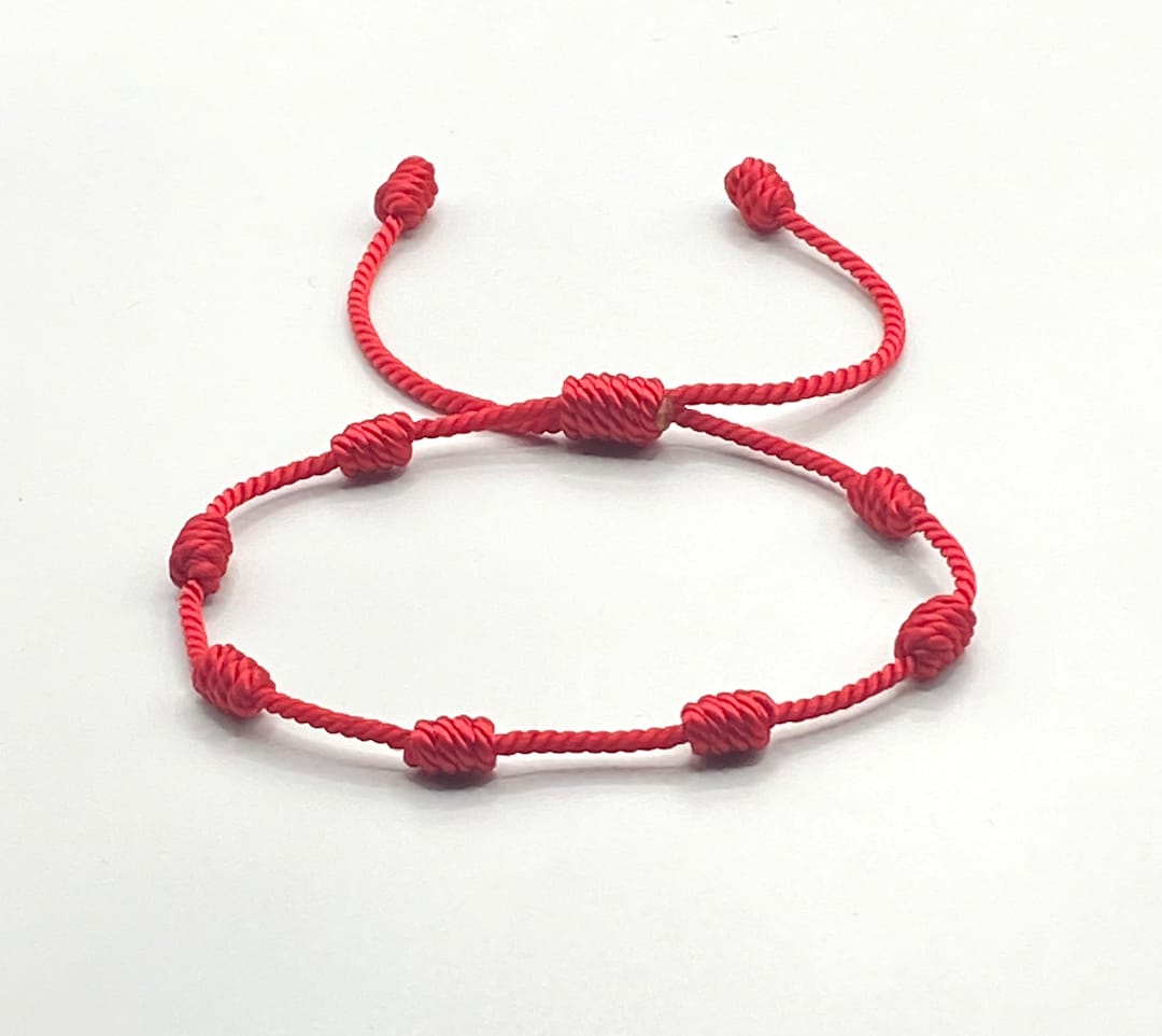 7 Knots Red String Bracelet – Kabbalah Protection Jewelry - Etsy