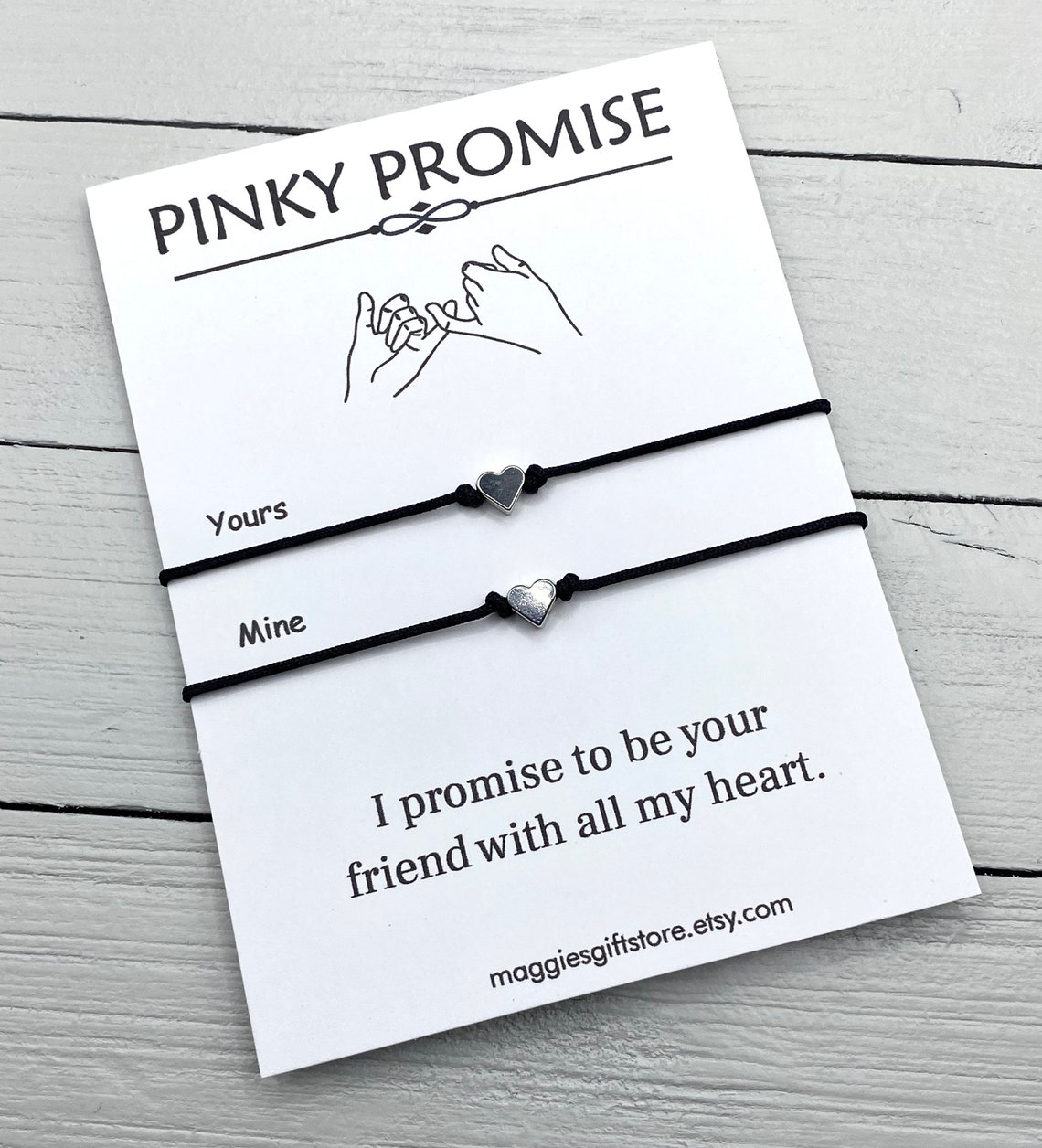 Pinky Promise Bracelets - Couples Bracelet - Pinky Promise Gift ...