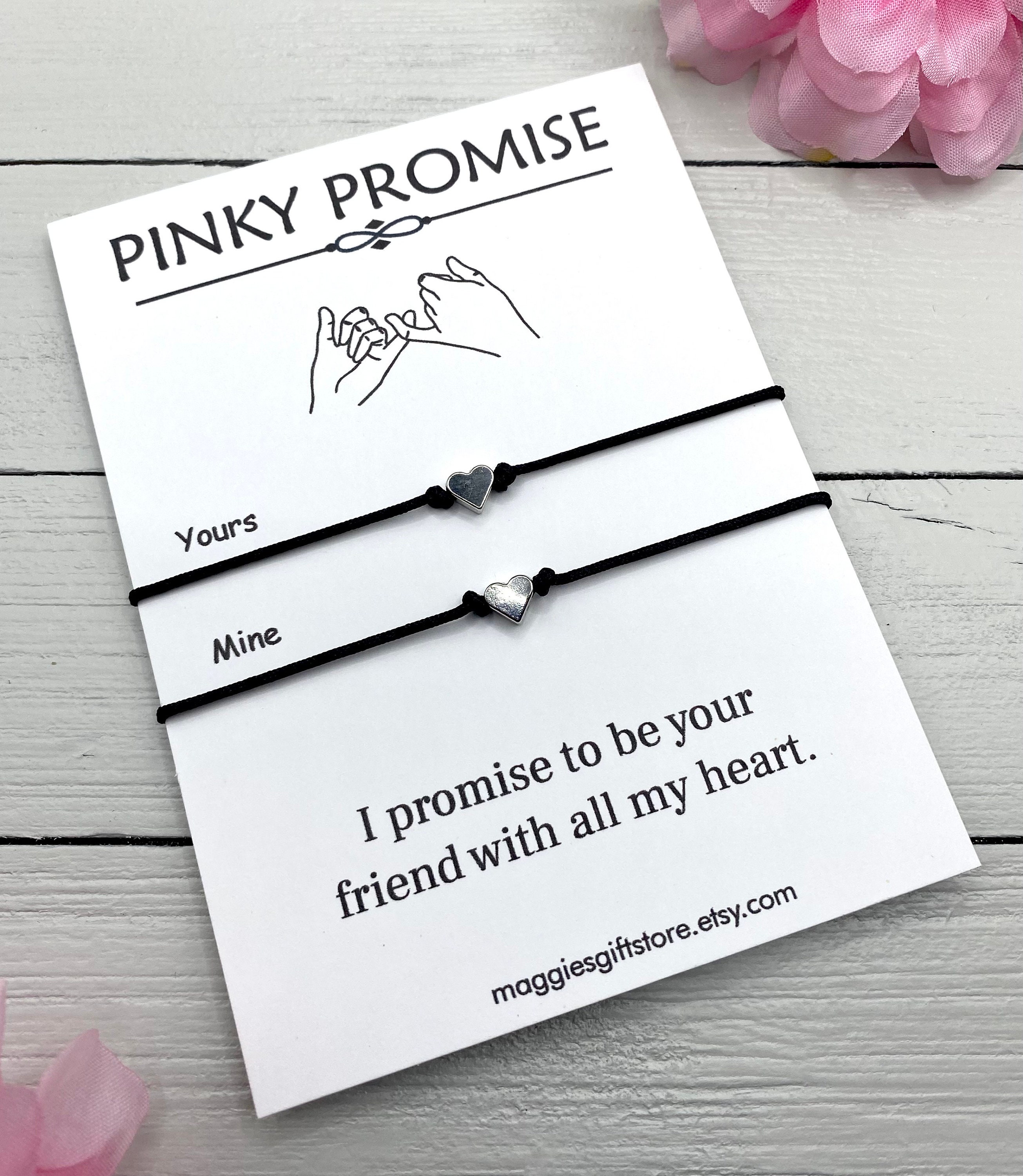 Pinky Promise Bracelets - Couples Bracelet - Pinky Promise Gift ...