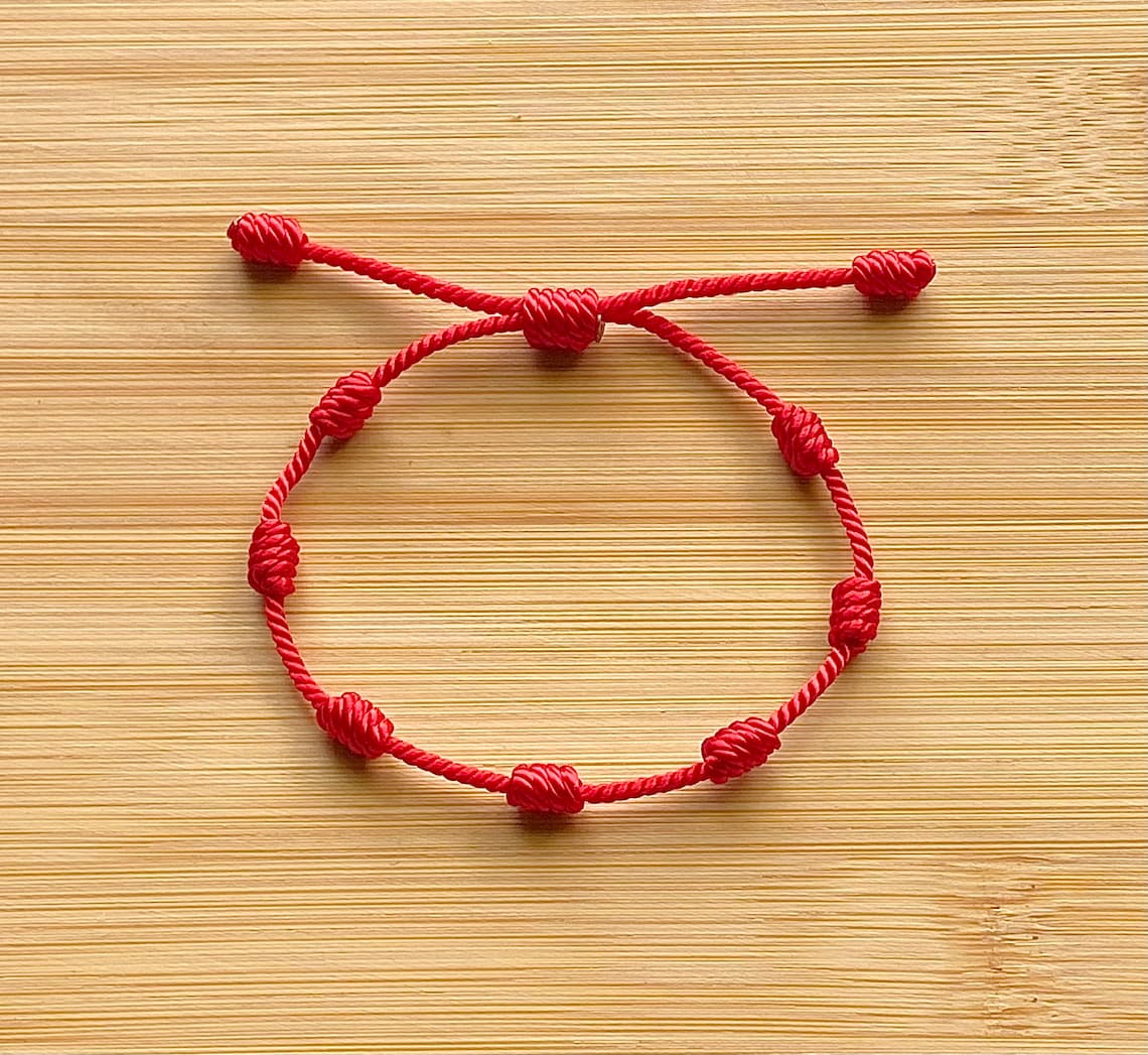 7 Knots Red String Bracelet – Kabbalah Protection Jewelry - Etsy
