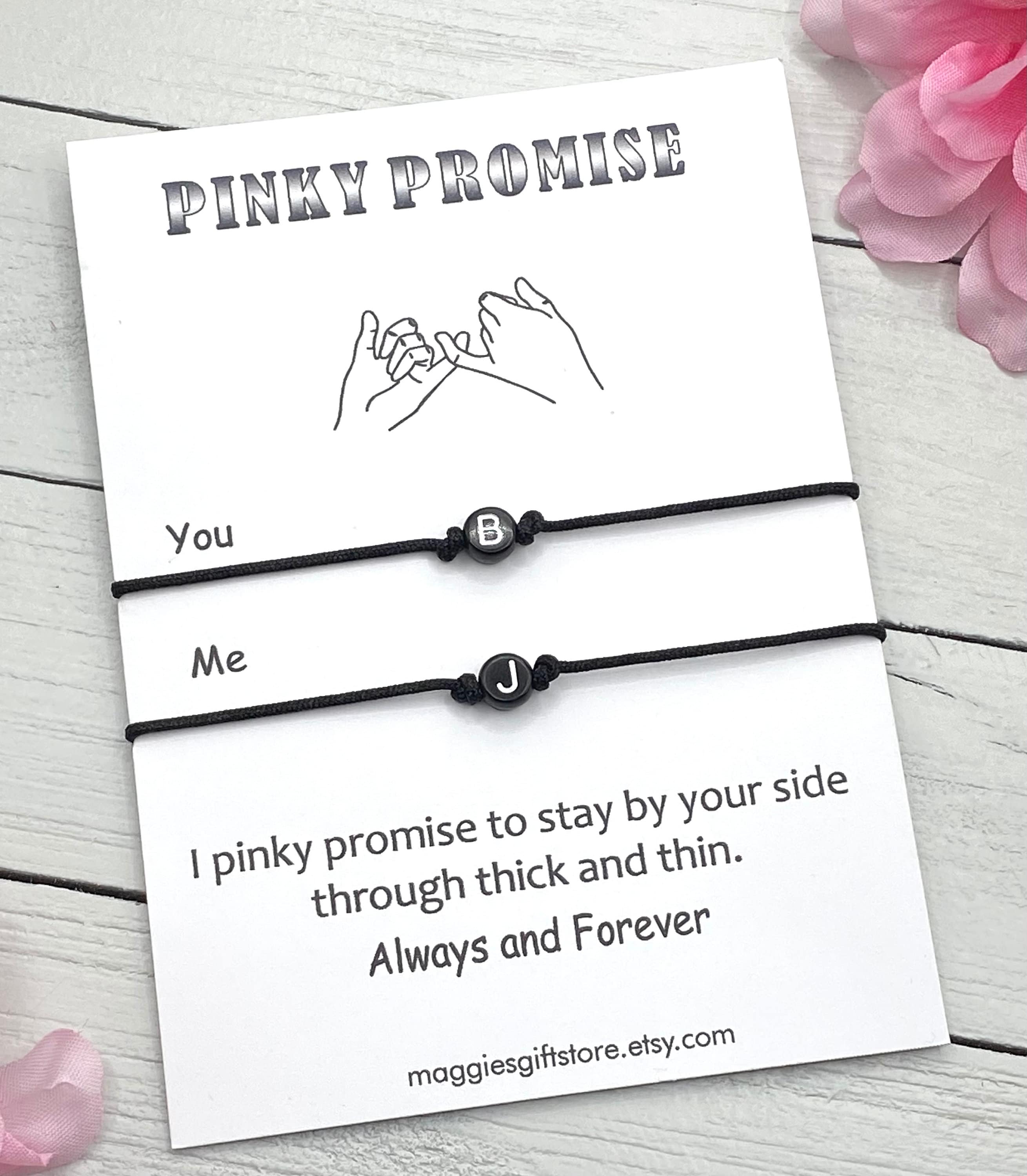 Pinky Promise Bracelets - Couples Bracelets - Pinky Promise Gift - His ...