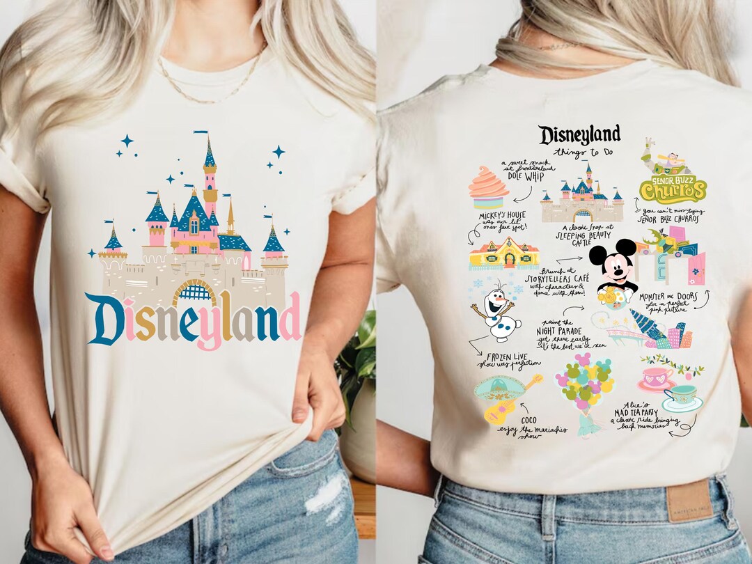 Disneyland Things to Do Back and Front Vacation Shirt, Disneyland 2024 ...