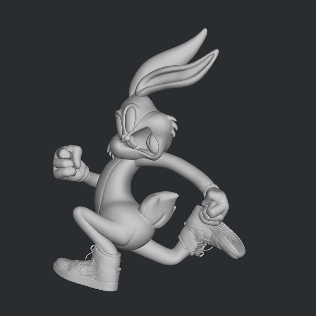 Bugs Bunny Running Stl File 3d Printing, 3d Print File, Miniature ...