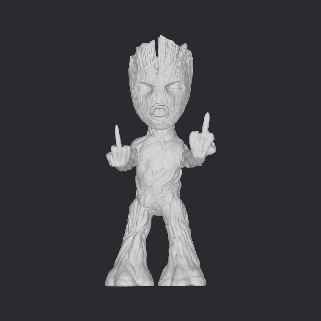 Angry Groot Stl File 3d Printing, 3d Figure Stl, 3d Stl, Super Hero ...
