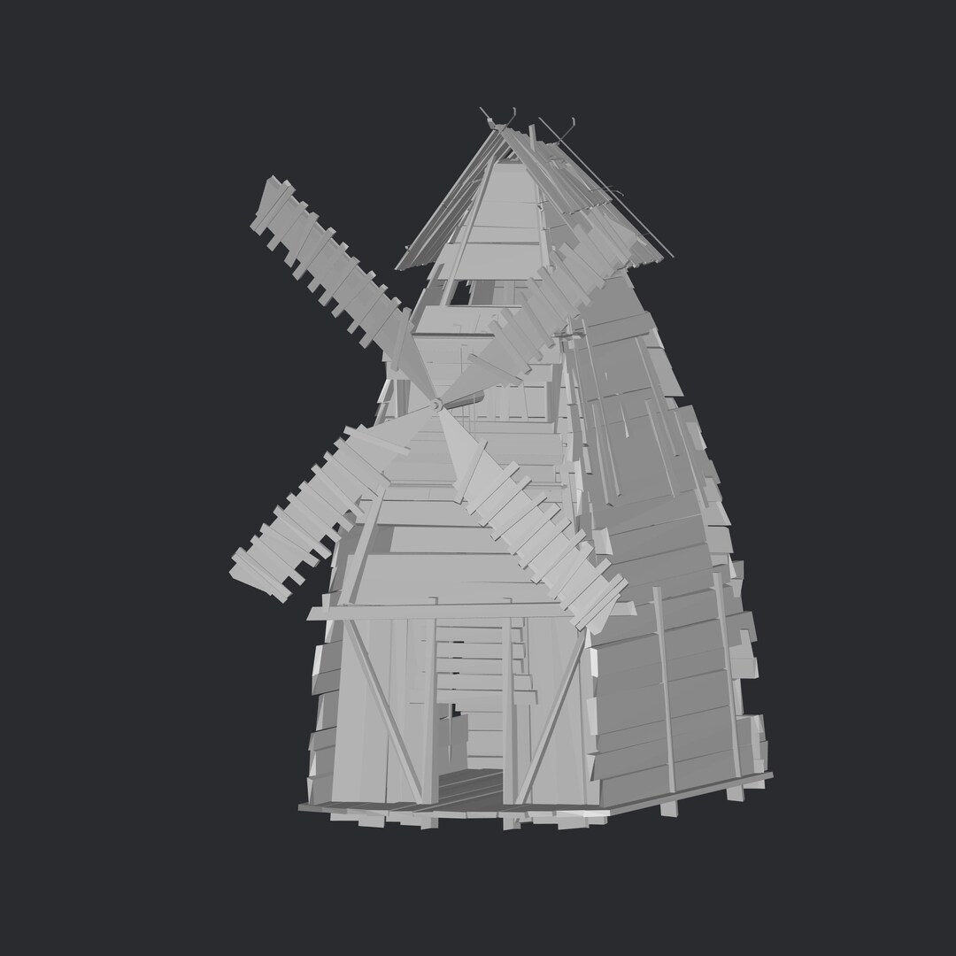 Viking Wooden Fantasy Windmill Stl File 3d Printing, 3d Print File ...