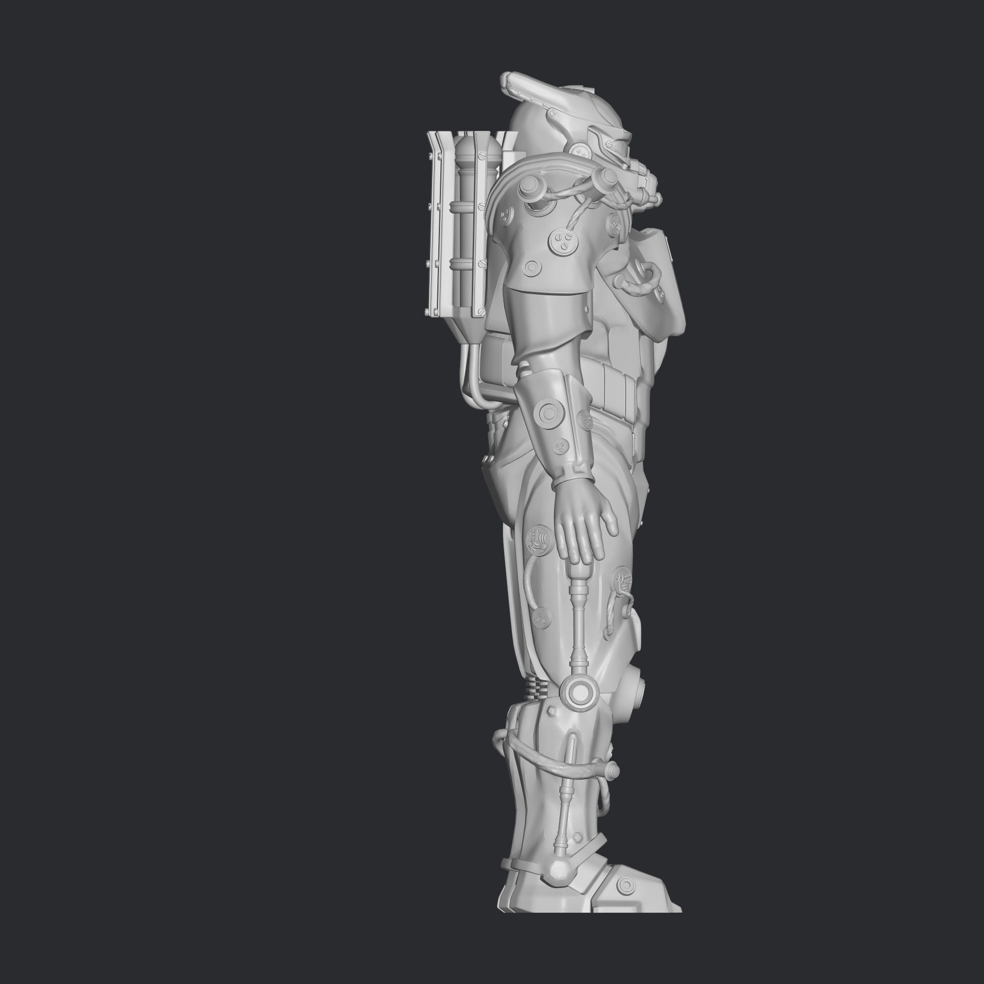 Fallout Tesla Power Armor Stl File 3d Printing, 3d Figure Stl, 3d Stl ...