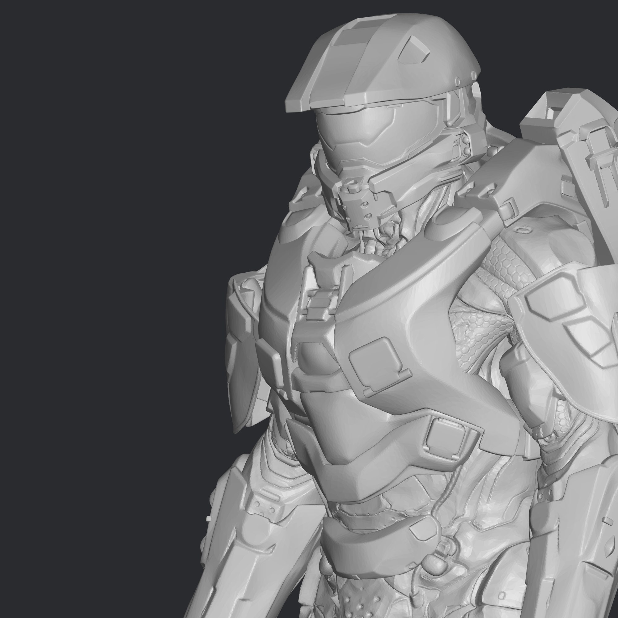 Halo Master Chief Statue Stl File 3d Printing, 3d Figure Stl, 3d Stl ...