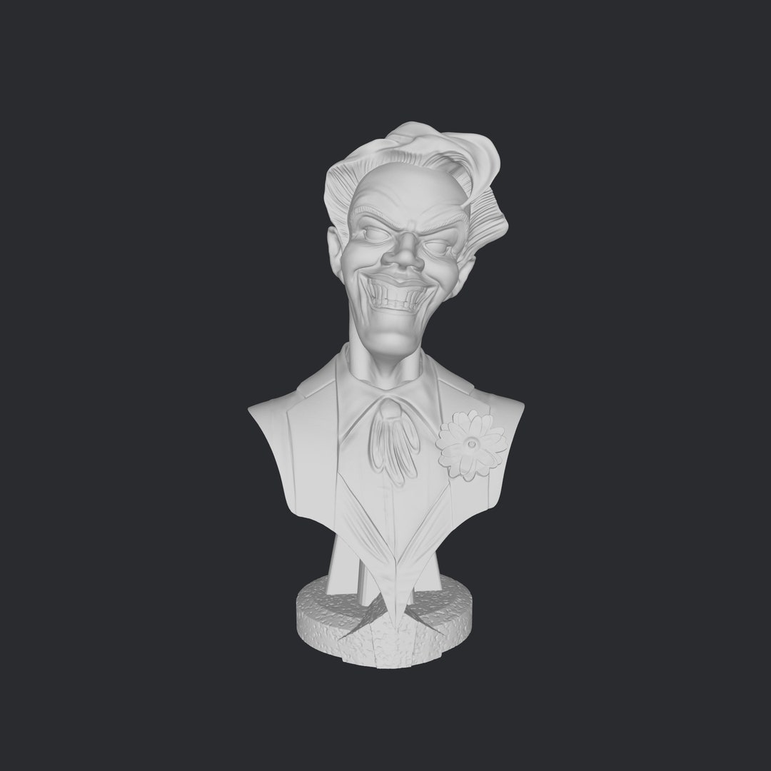 Joker Bust Stl File 3d Printing, 3d Figure Stl, 3d Stl, Superhero ...